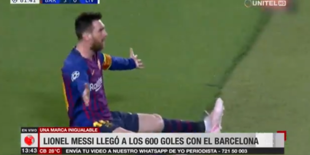 Messi llegó a los 600 goles con el Barcelona