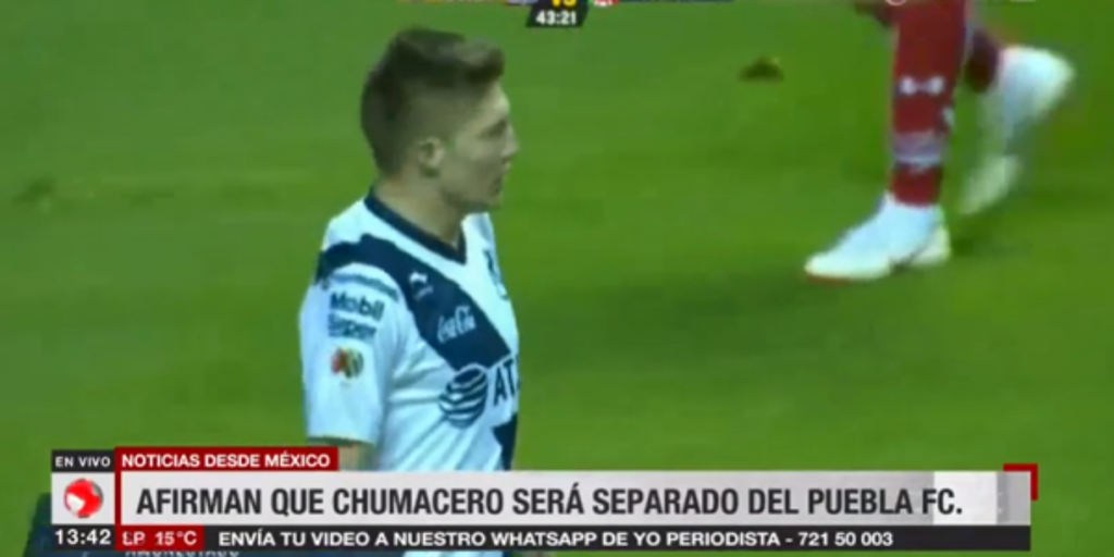 Afirman que Chumacero será separado del Puebla FC.