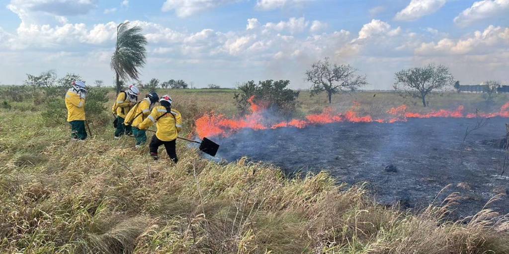 Los bomberos continúan trabajando para sofocar el incendio en Viru Viru