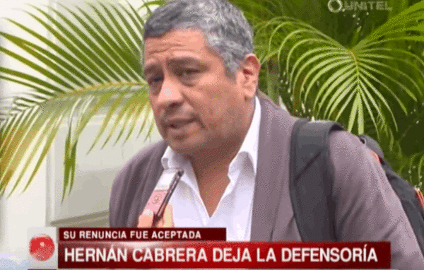 Hernán Cabrera deja la Defensoría cruceña tras seis años de gestión
