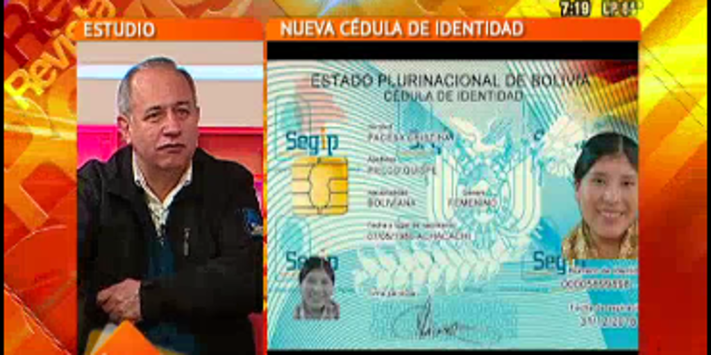 SEGIP: Se necesitan $us. 21 millones para implementar la nueva cédula ...