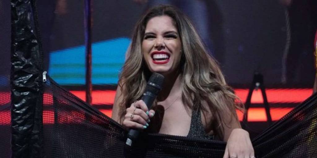 Keyley subió a la cama elástica y se animó a cantar en Dar La Nota