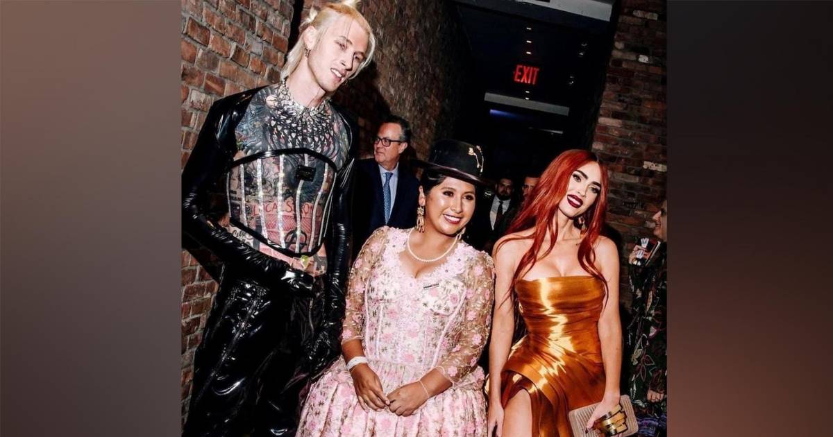 Eva Copa se lució en Nueva York a lado de Megan Fox y Machine Gun Kelly