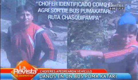 Choferes apedrean a un bus Puma Katari y una camioneta municipal