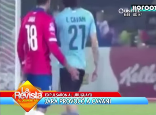 Copa América: Jara hizo toque indecente a Cavani y provocó su expulsión