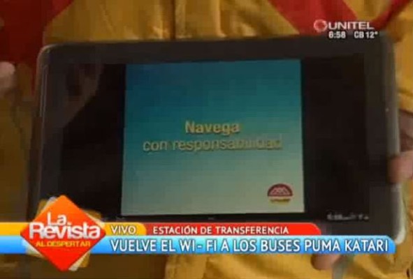 Vuelve el WI-Fi a los buses Puma Katari, sólo para el uso de redes sociales