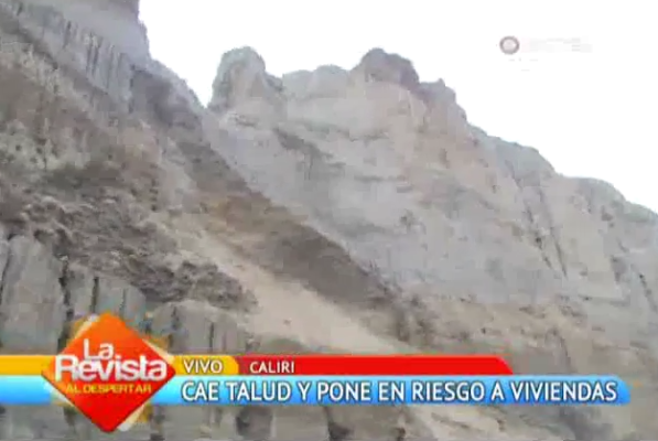 La Paz: Talud cae y pone en riesgo a varias viviendas, las familias ...