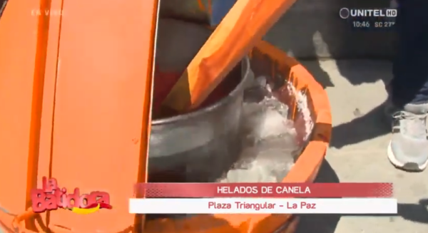 Preparamos helados de canela desde la Plaza Triangular en La Paz