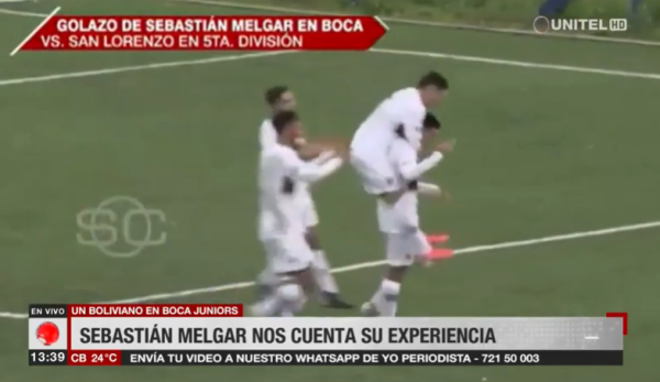 Sebastián Melgar, boliviano que se forma en Boca Jrs
