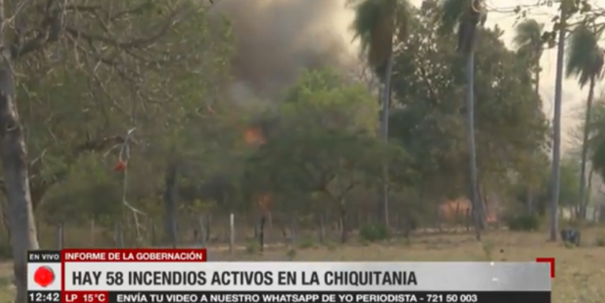 Evacuaron a comunarios de Yorobobá, en Roboré por los incendios